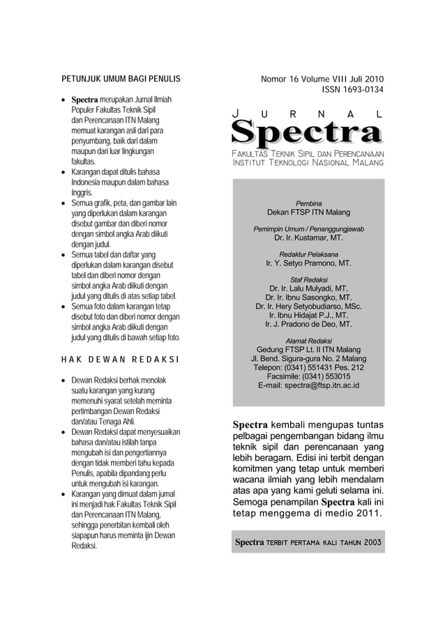 Spectra 16 viii-juli_2010 jurnal | PDF