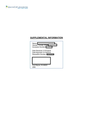 Spectracell Micronutrient Sample Results | PDF