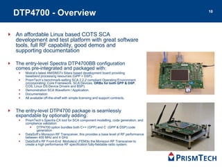 Spectra DTP4700 Linux Based Development for Software Defined Radio (SDR ...