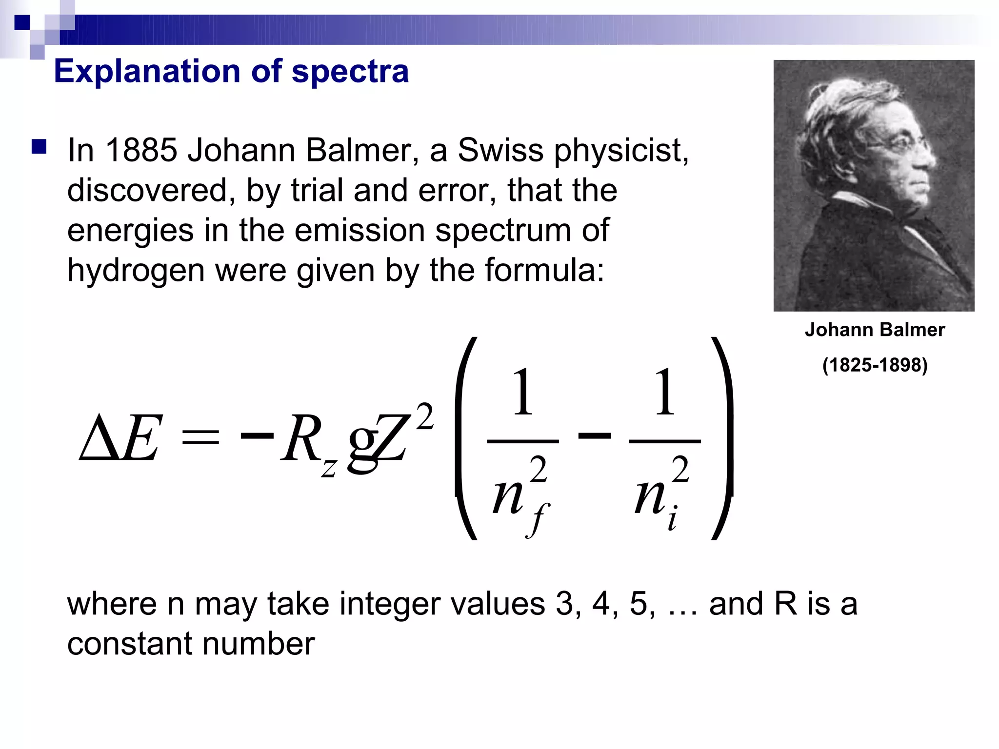Hydrogen Spectra explained | PPT