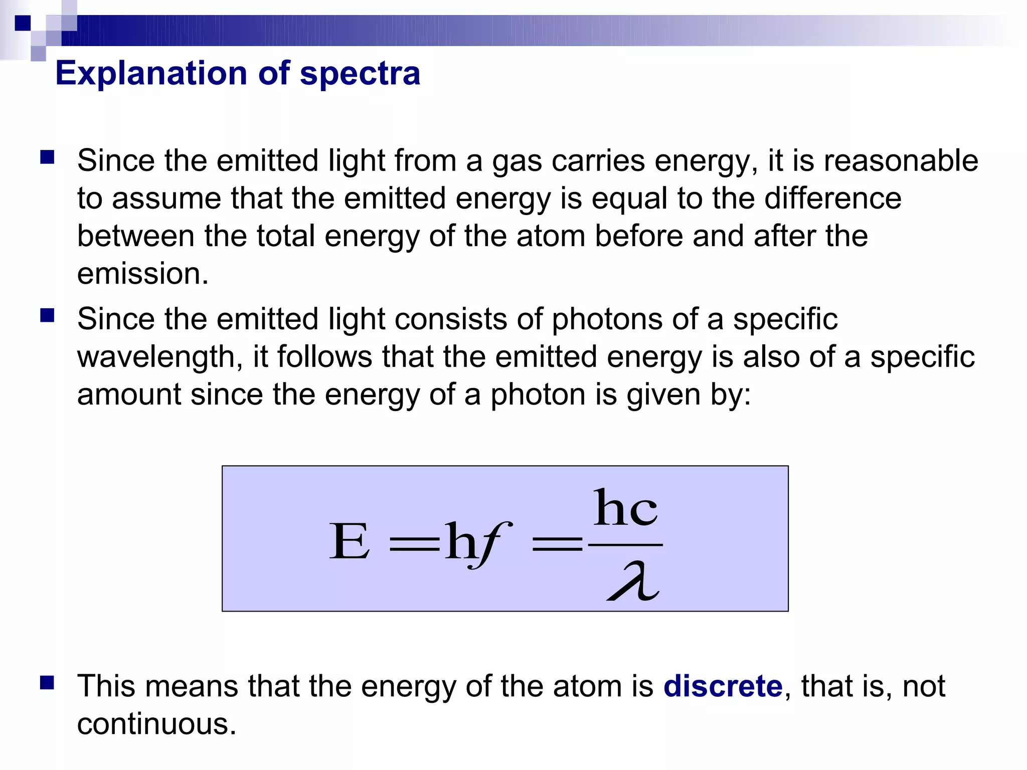 Hydrogen Spectra explained | PPT