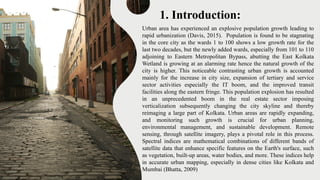 SPECTRAL INDICES FOR URBAN AREA (GEOINFORMATICS AND REMOTE SENSING) | PPTX