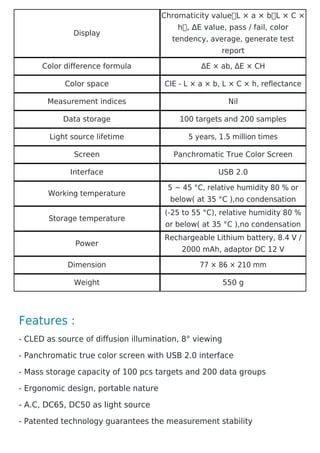 Spectral-Colorimeter | PDF