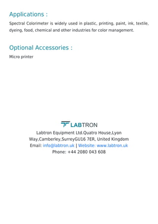 Spectral-Colorimeter | PDF
