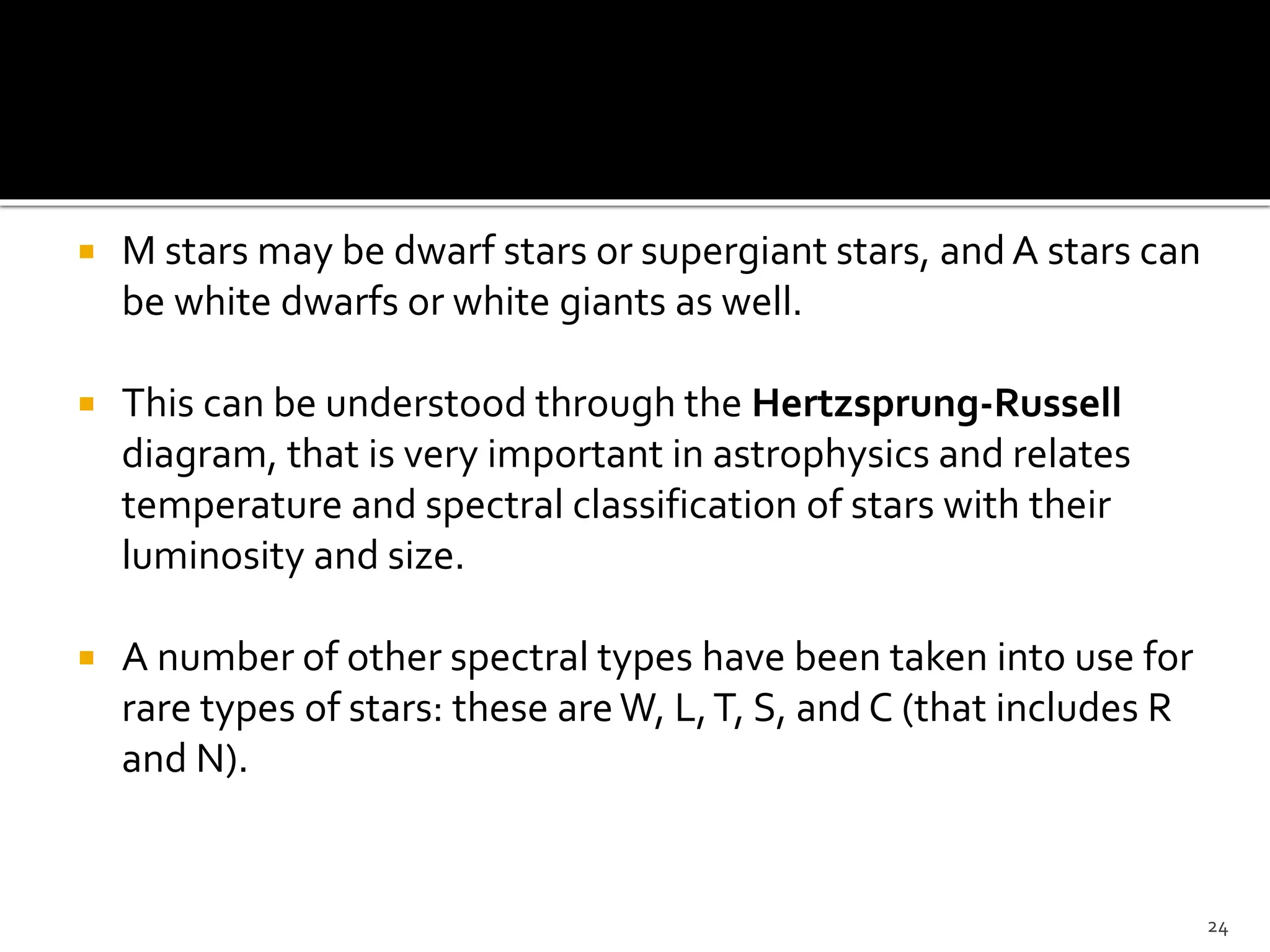 Spectral classification of stars | PPTX