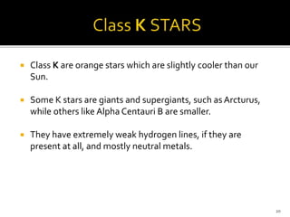 Spectral classification of stars | PPTX