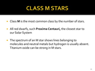 Spectral classification of stars | PPTX