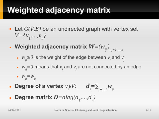 Notes On Spectral Clustering Ppt