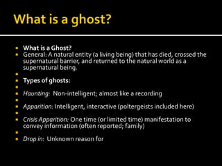 Spectral musings ghost event 2 | PPT