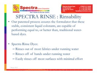Spectra Rinse General Information Presentation | PDF
