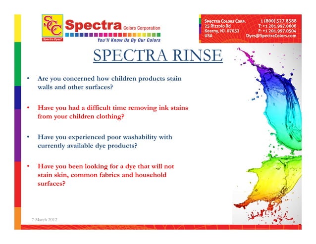Spectra Rinse General Information Presentation | PDF | Skin Care | Beauty