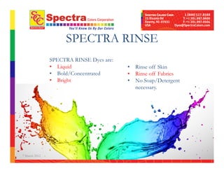 Spectra Rinse General Information Presentation | PDF