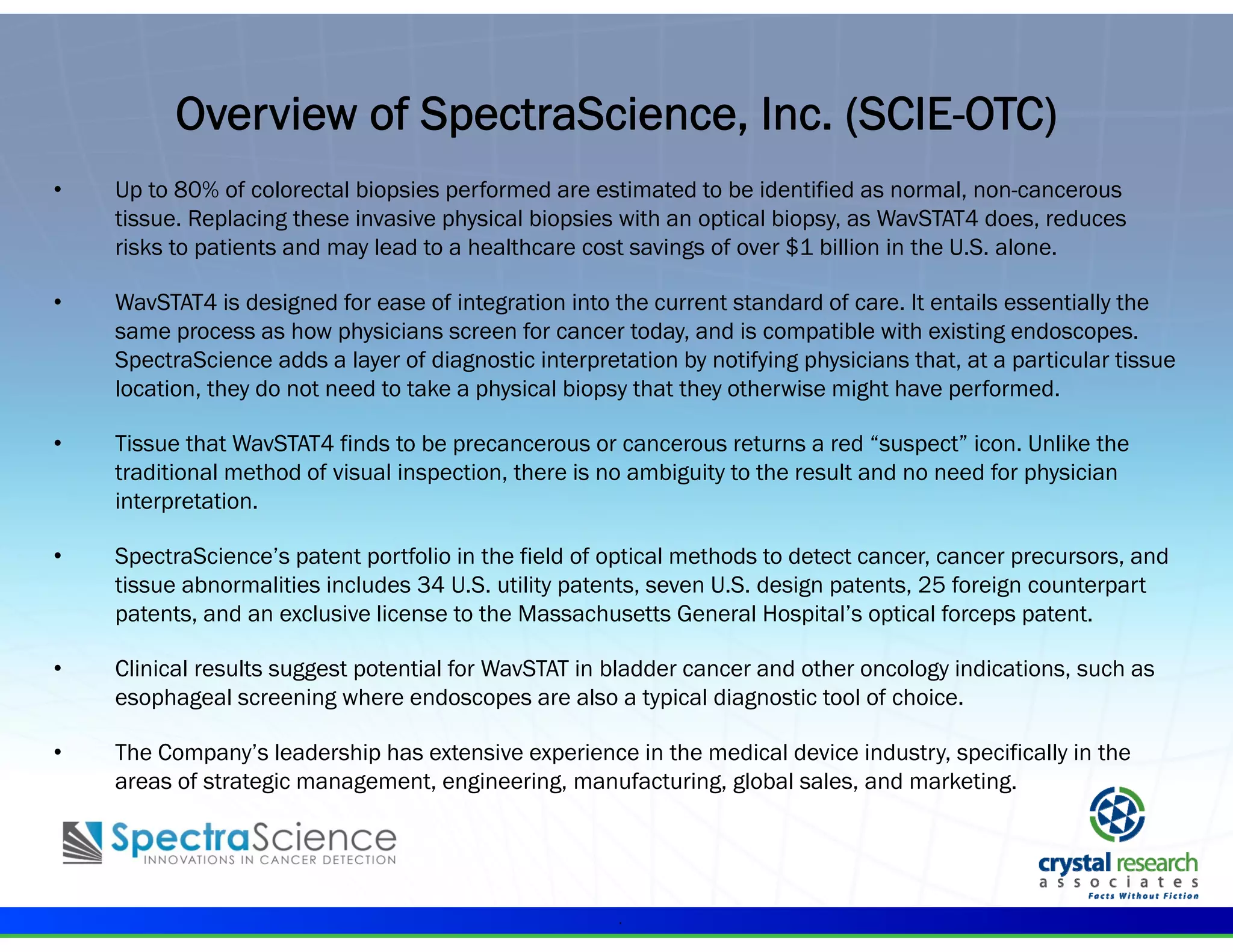 SpectraScience SCIE Executive Informational Overview PPT | PPT SpectraScience SCIE Executive Informational Overview PPT | PPT