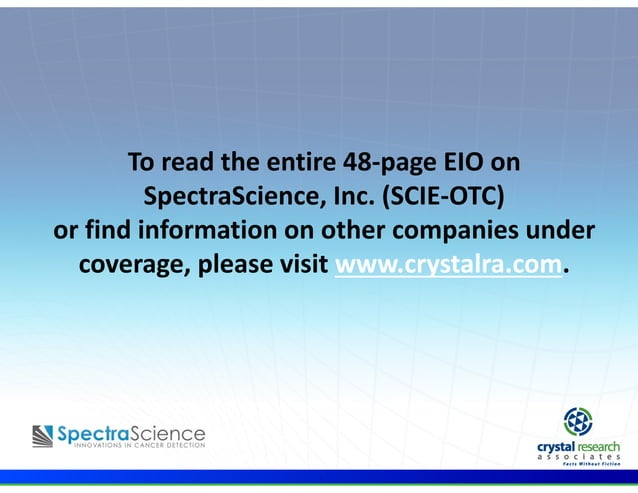 SpectraScience SCIE Executive Informational Overview PPT | PPT SpectraScience SCIE Executive Informational Overview PPT | PPT