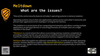 Spectre & Meltdown | PDF