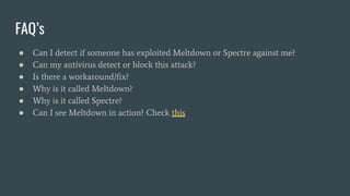 Spectre and meltdown | PPT