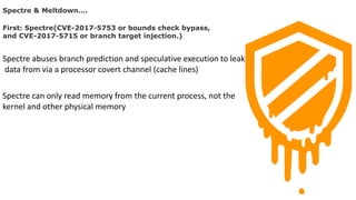 Spectre and Meltdown | PPTX | Operating Systems | Computer Software and ...
