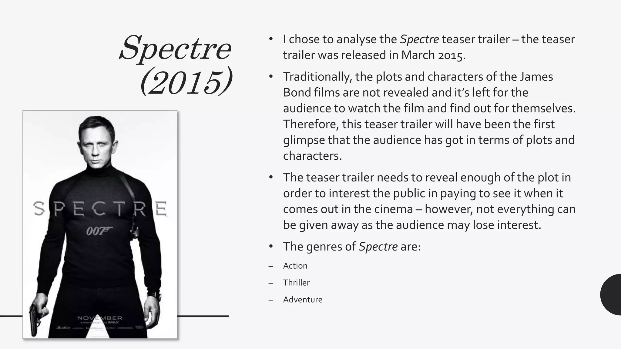Spectre Trailer Analysis | PPT