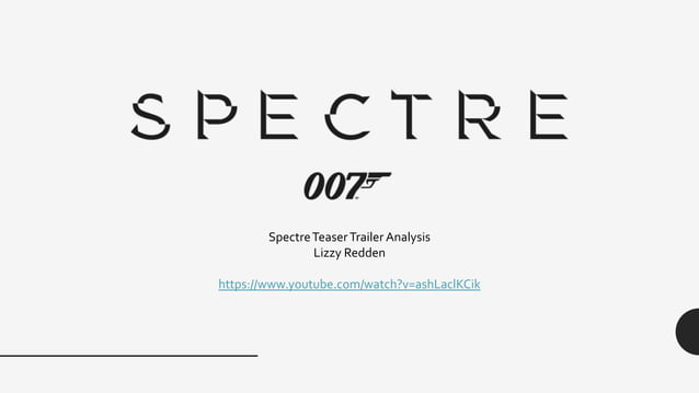 Spectre Trailer Analysis | PPT