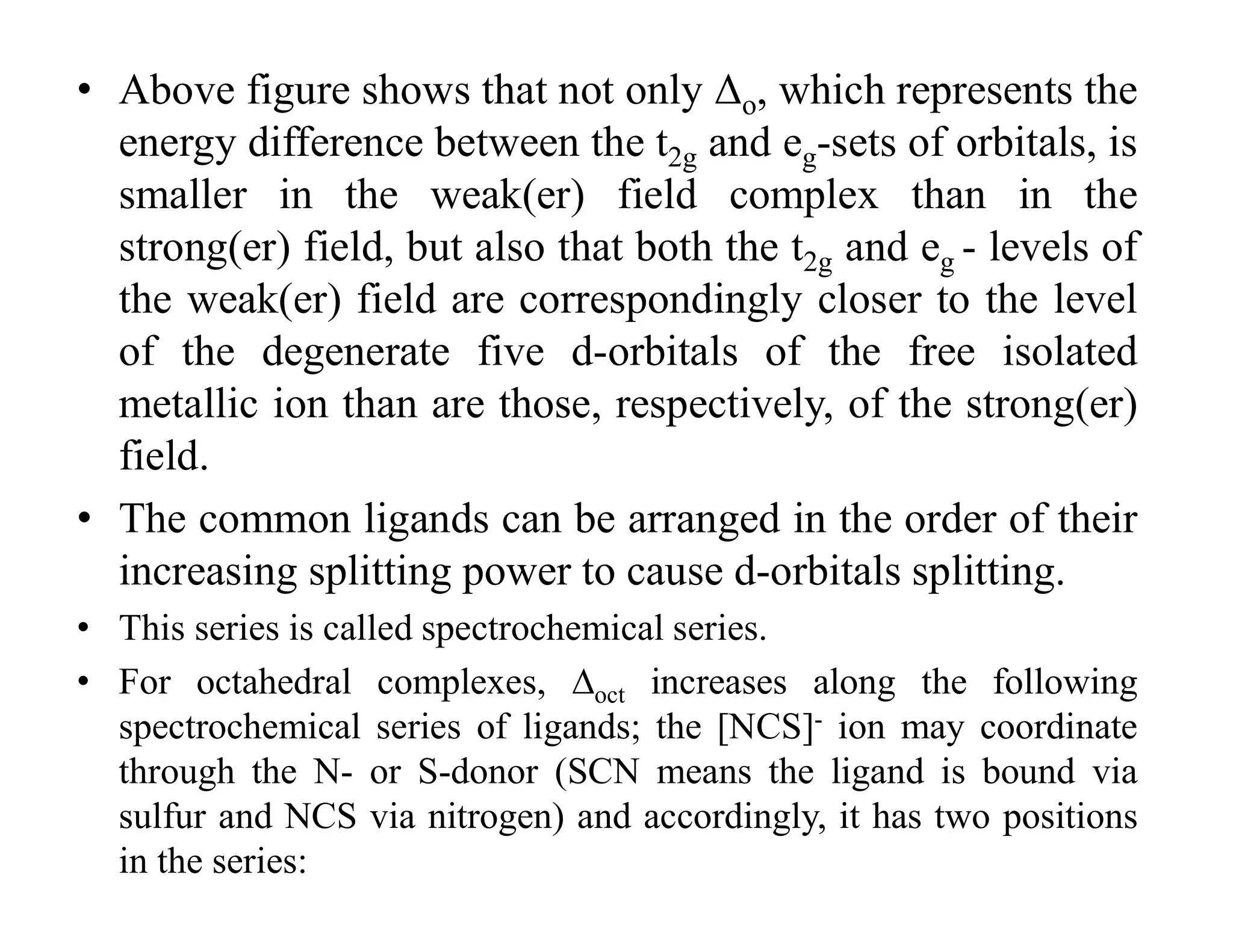 Spectrochemical series | PDF | Chemistry | Science