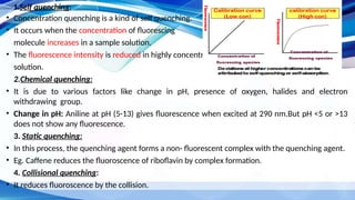 SPECTROFLOURIOMETRY , factors affecting fluorescence | PPTX
