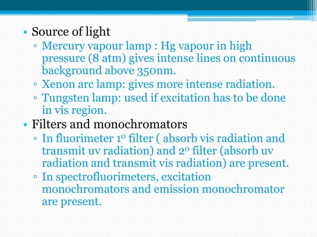 Spectrofluorimetry | PPTX | Chemistry | Science