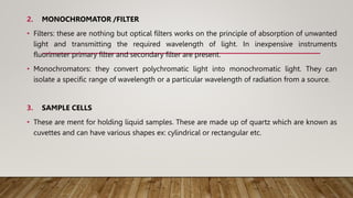 SPECTROFLUORIMETRY.pptx instrumentation, principle | PPTX