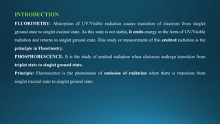 Spectrofluorimetry - Modern pharmaceutical Analytical technique | PPTX