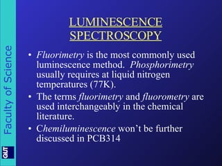 Spectrofluorimetry Lecture | PPT