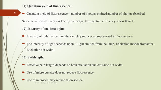Spectrofluorometry , Factors affecting Spectrof;ourimetry | PPTX