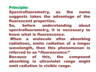 Spectroflurometry.pptx | Chemistry | Science