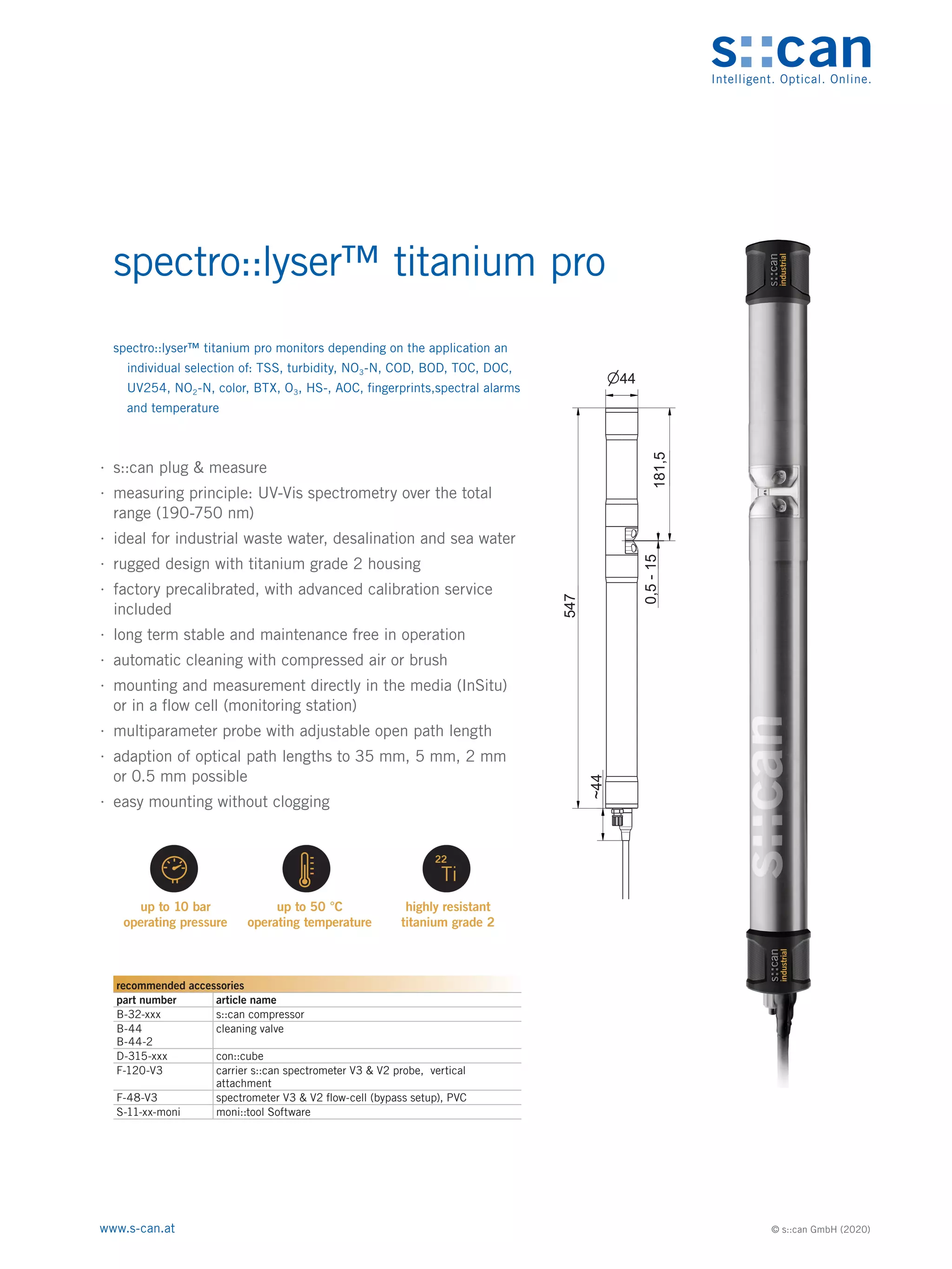 Spectrolyser titanium dw_en_multi parameter_scan | PDF