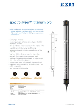 Spectrolyser titanium ww_en_multi parameter_scan | PDF