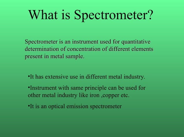 Spectrometer training for the begineerss | PPT