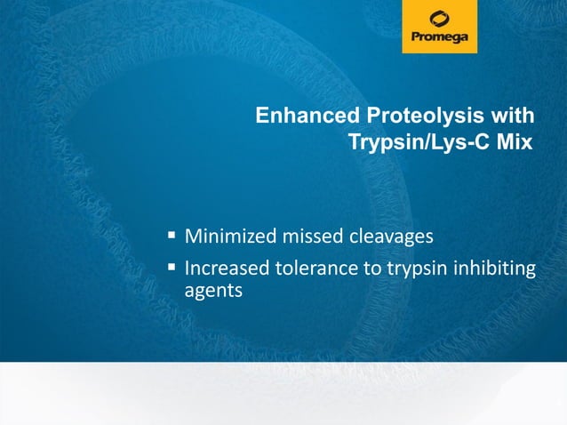 Tools for improved Protein Mass Spec Sample preparation by Promega | PPT