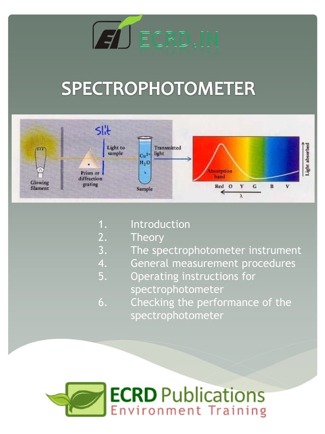 Spectrophotometer | PDF