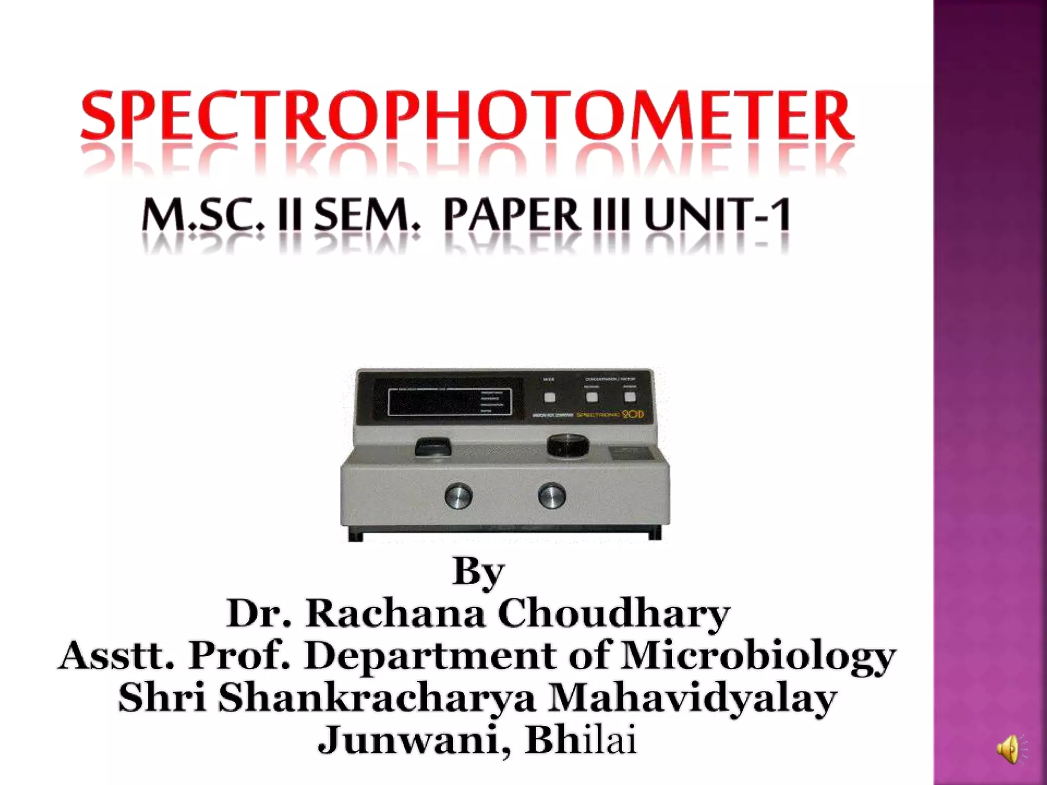 Spectrophotometer | PPT