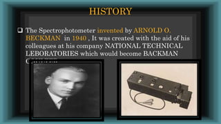 Spectrophotometer.ppt (T.Y. Bsc).pptx | Chemistry | Science
