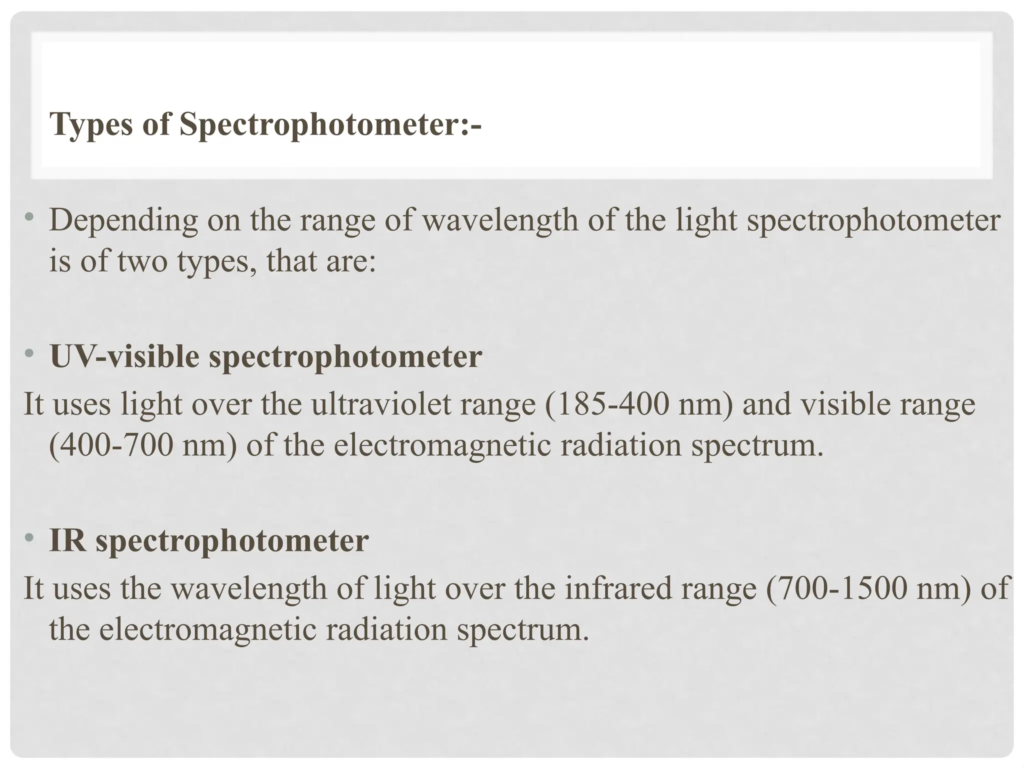 SPECTROPHOTOMETER, COMPONENTS AND ITS APPLICATION.pptx | Chemistry ...