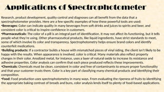 Spectrophotometer, Its types, principles and applications | PPTX