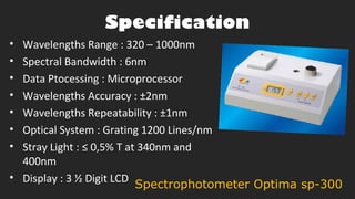 Spectrophotometer Optima SP 300 | PPT