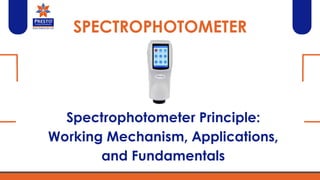 Spectrophotometer Principle: Working Mechanism, Applications, and ...