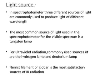 spectrophotometer swati.pptx FOR PG PHARMACOLOGY | PPTX