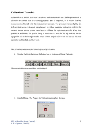 Spectrophotometer wroking procedur | PDF