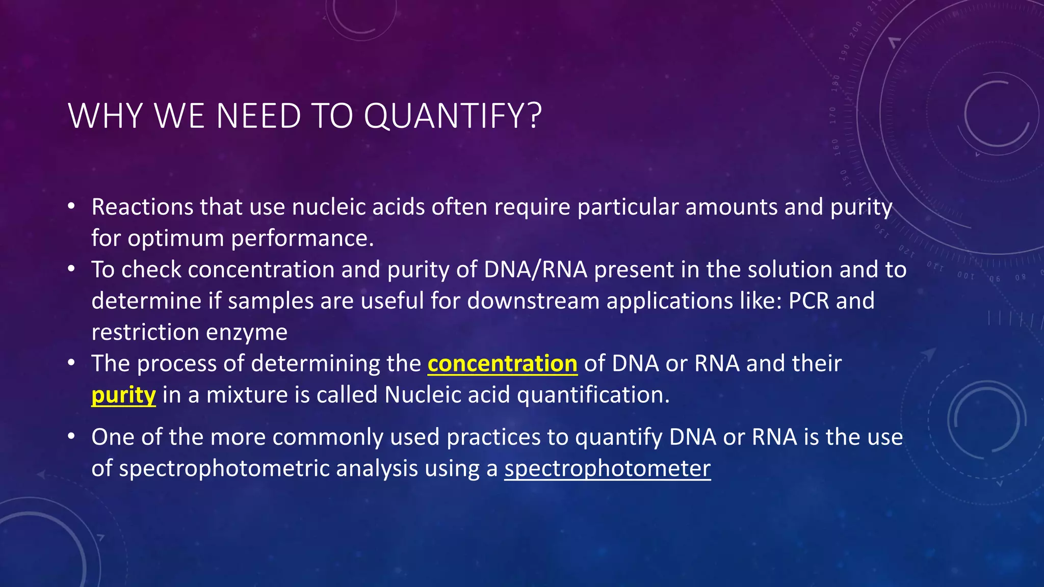 Spectrophotometery of nucleic acids | PPTX
