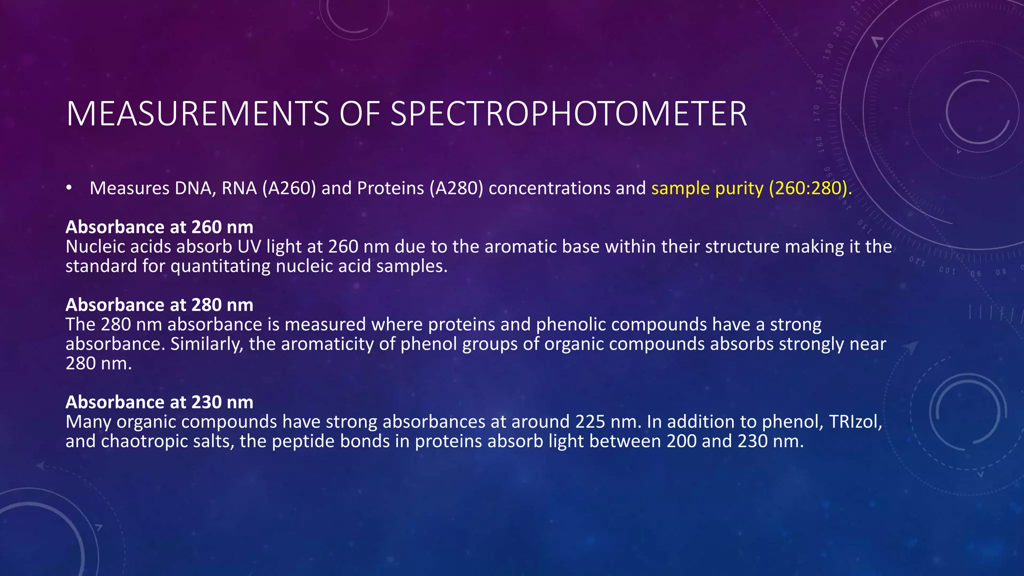 Spectrophotometery of nucleic acids | PPTX