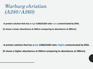 Spectrophotometric methods for determoination of Proteins | PDF