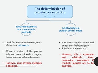 Spectrophotometric methods for determoination of Proteins | PDF