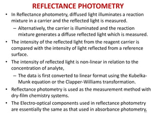Spectrophotometry: basic concepts, instrumentation and application | PPTX