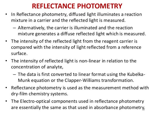 Spectrophotometry: basic concepts, instrumentation and application